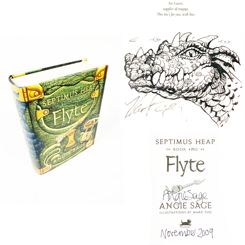 Flyte (Septimus Heap Book 2) By Angie Sage Double Signed & Mark Zug ...